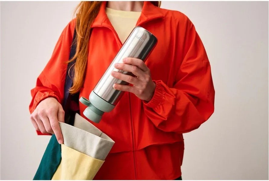 Černá/ve stříbrné barvě lahev z nerezové oceli 700 ml Vita – Mepal