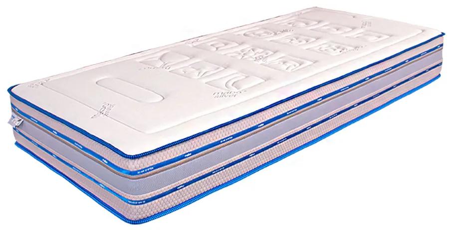 Pěnová matrace Mabo MESTE KOMBI hard/med 20 cm - 120 x 200 Potah: Silver, Lehací vrstva: Breeze visco