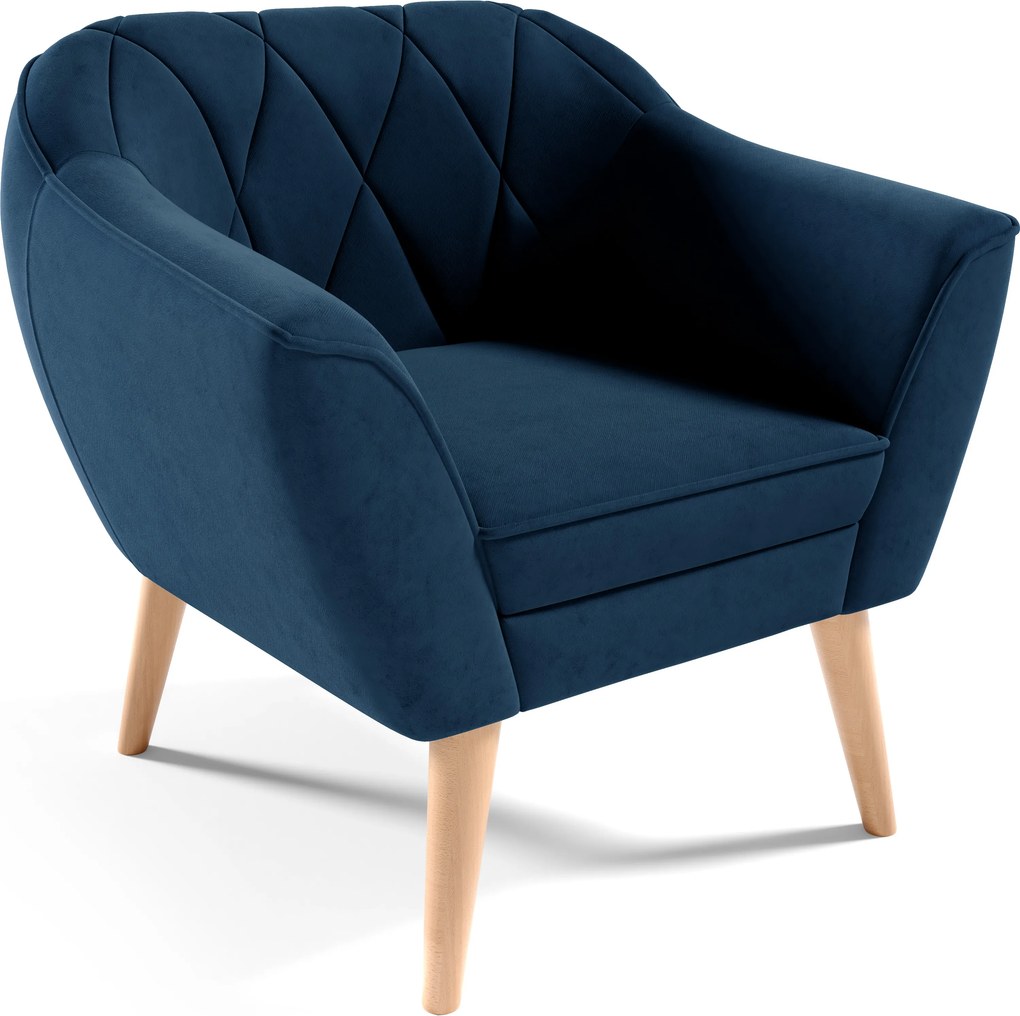 Eka Křeslo PRIME Látka Velutto: Skořicová (Velutto 33), Výběr nohou: Bílé