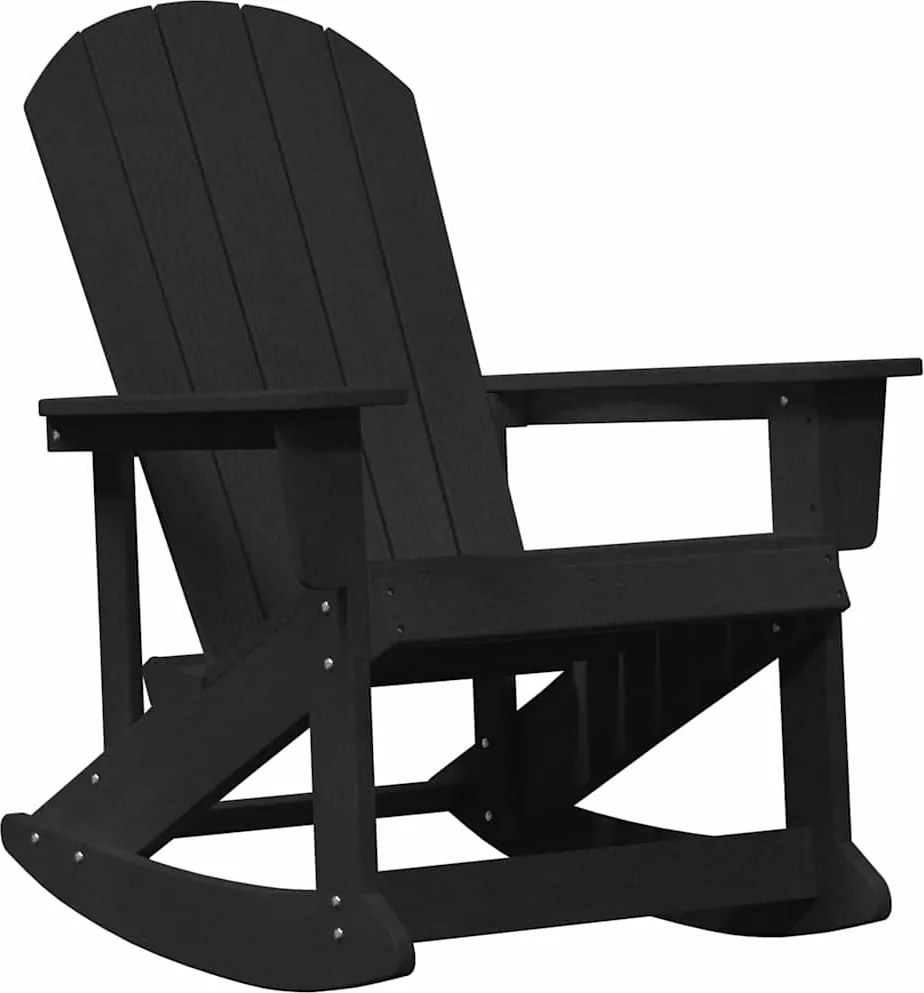 Adirondack Houpací Křesla 2 ks Černá HDPE 3335836