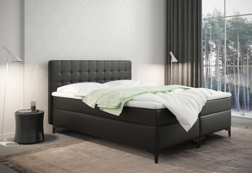 Expedo Čalouněná postel boxspring CHANTAL + topper, 140x200, soft 11