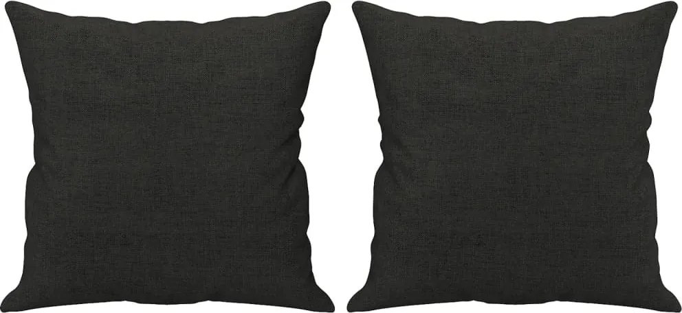 2dílná sedací souprava s polštáři černá textil 3202106