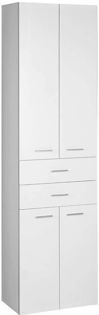 Aqualine Zoja - Vysoká skříňka Keramia Fresh se zásuvkami, 50x184x29 cm, bílá 51291