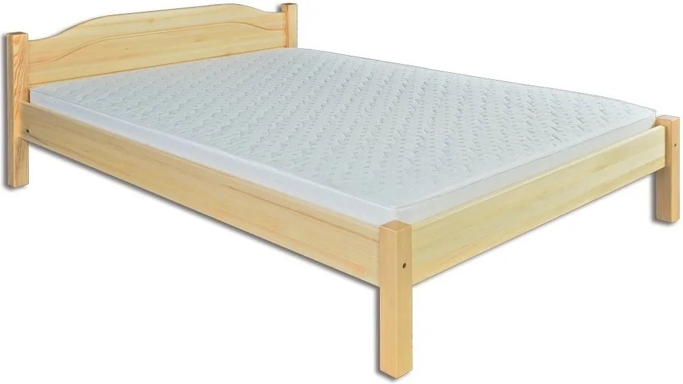 Drewmax LK106 - Dřevěná postel masiv dvojlůžko 180 cm - 1ks OLŠE skladem