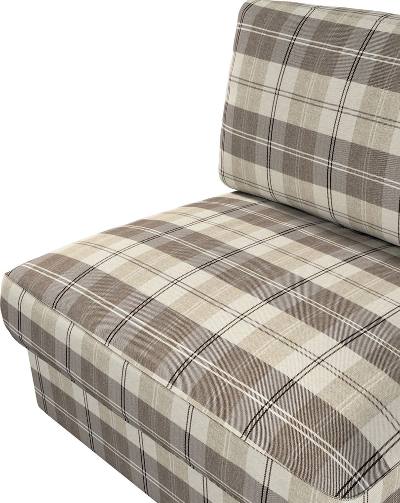 Potah na neskládací křeslo IKEA Kivik barva béžová látka pletený vzor, vzorované
