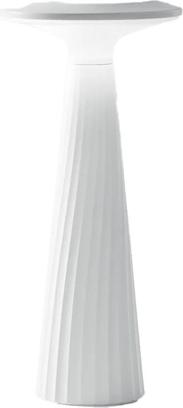 FAN LED-BRIO-BCO Nabíjecí venkovní stolní LED svítidlo BRIO PC bílá, LED 3,5 W, 200 lm, 3000 K, 28,5 x 13 cm, IP44 - FANEUROPE