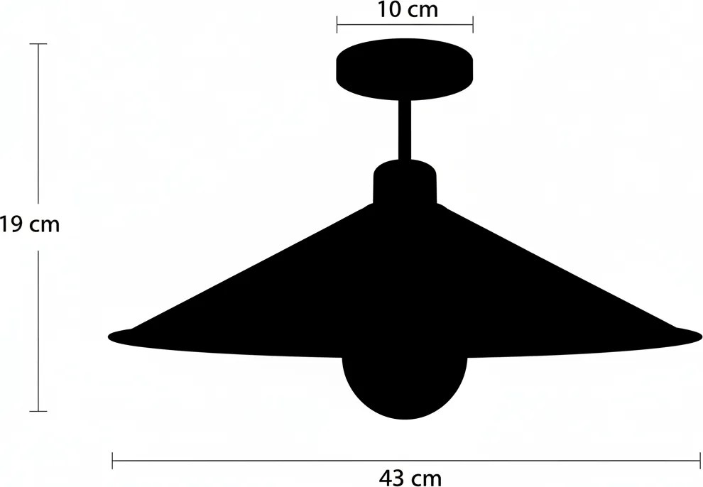 Rustikální stropní světlo LEO mosazná barva 43 cm 1×E27