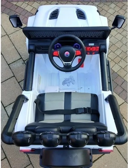 LEAN CARS Elektrické autíčko Jeep S2388 bílé 4x45W