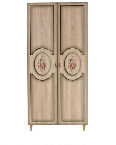 Dvoudveřová šatní skříň Stil Green Flora, 90 x 192 cm