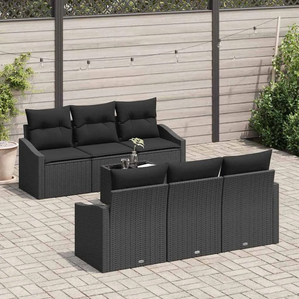 Set pohovek 7 ks Černá polyratan 3346613