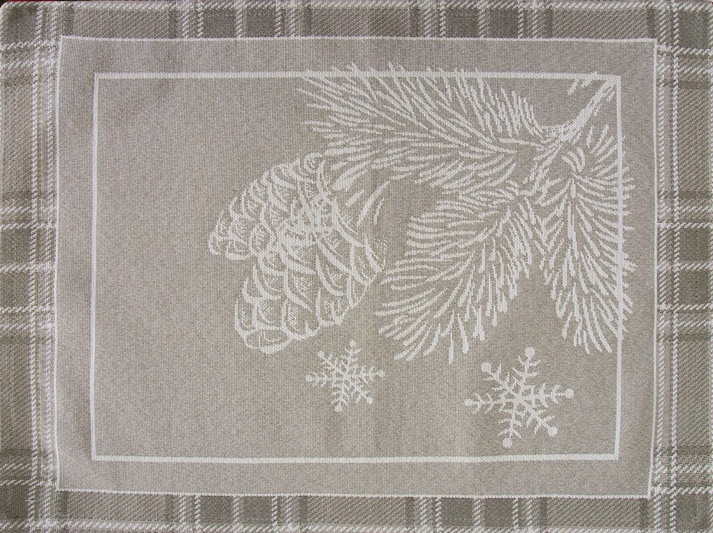 VÁNOČNÍ PROSTÍRÁNÍ NA STŮL HOLLY 35X45 CM VZOROVANÁ