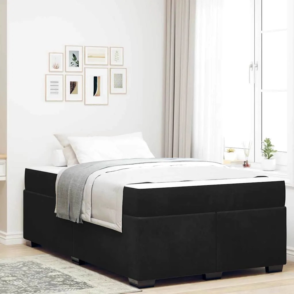 Rám postele s matrací Černá 120 x 190 cm textil 3399280