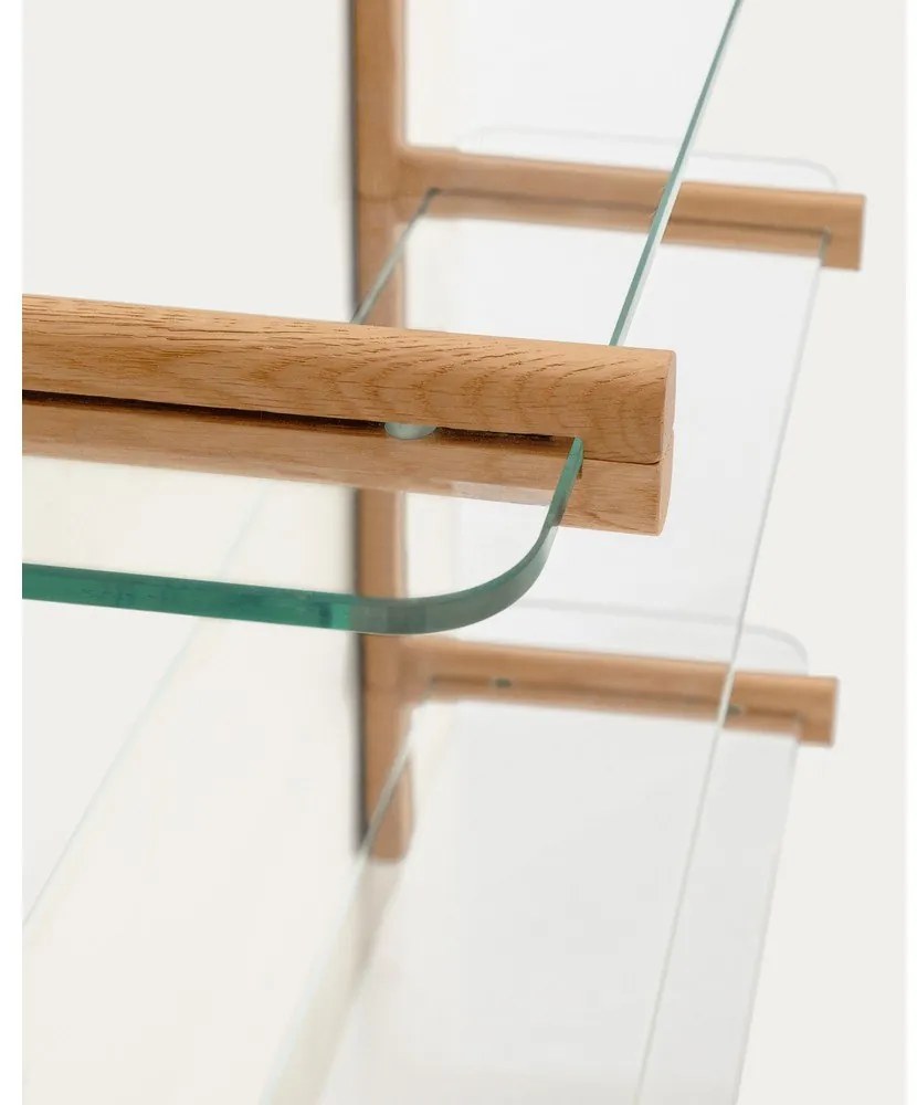 Skleněný modulární policový systém v přírodní barvě 90x202x30,5 cm Sitra – Kave Home