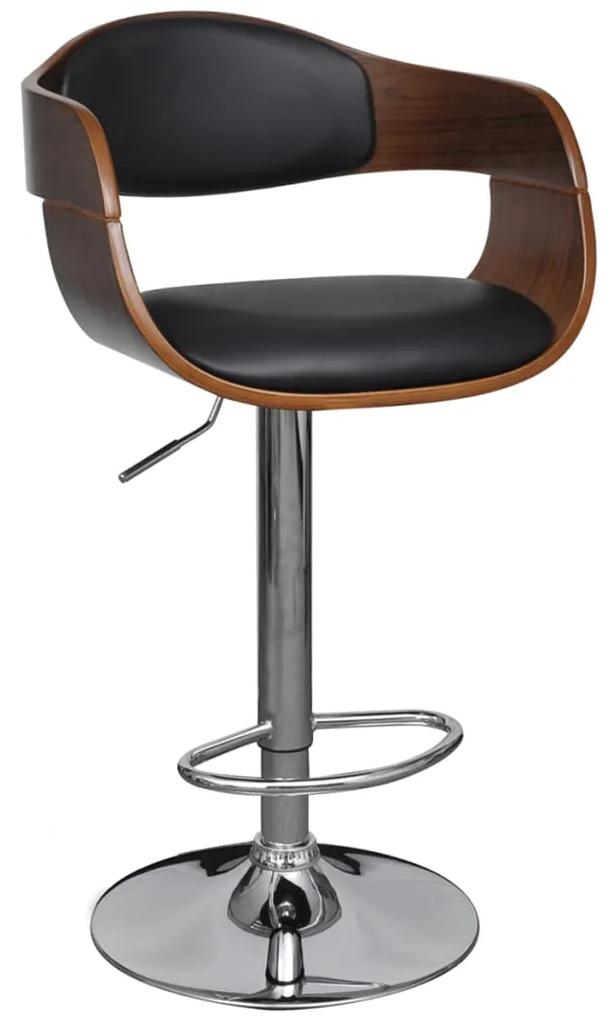 Barová stolička ohýbané dřevo a umělá kůže,  241053