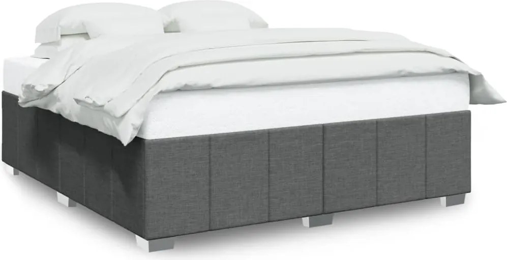Rám postele bez matrace tmavě šedý 180 x 200 cm textil 3284854