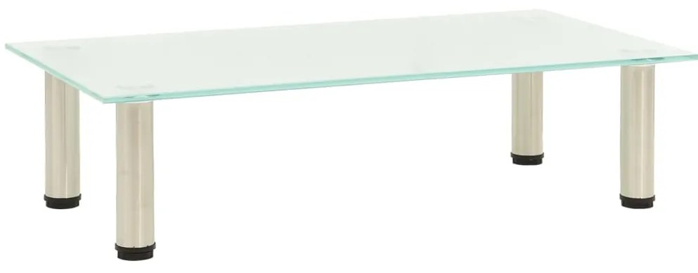 TV stolek mléčný 60 x 35 x 17 cm tvrzené sklo 322762