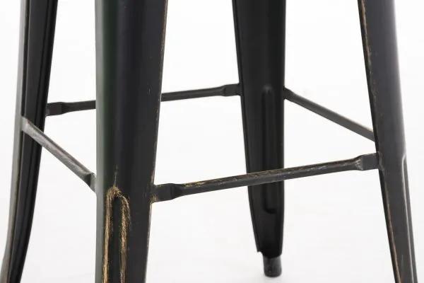 Barová židle Kristopher černo-zlatá