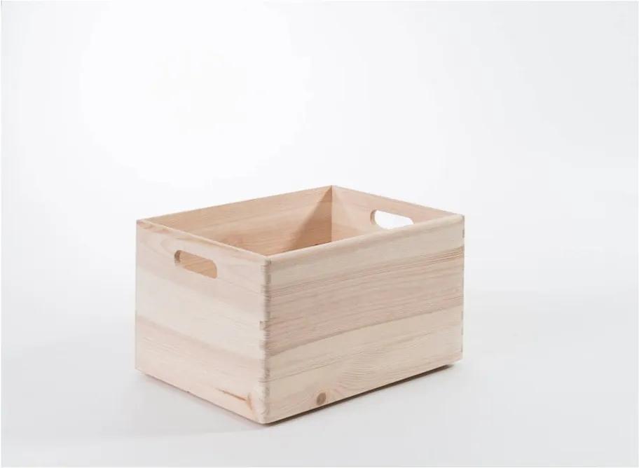 Úložný box z borovicového dřeva Compactor Custom, 40 x 30 x 23 cm