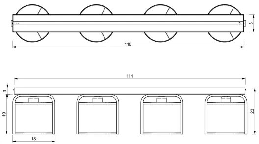 Bodové svítidlo JONKO 4xE27/60W/230V