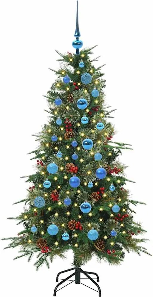 Umělý Skládací Vánoční Strom s stojanem Zelená 150 cm PE a PVC 3397413