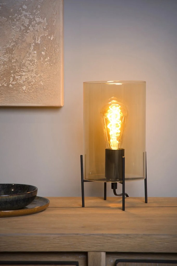 LUCIDE Stolní lampa Stefie Amber, průměr 16cm