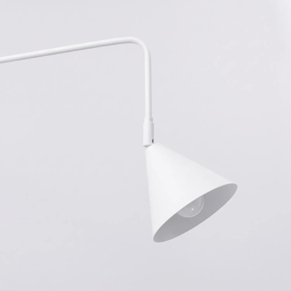 Sollux Lighting Nástěnné svítidlo NOX 2 bílé s vypínačem