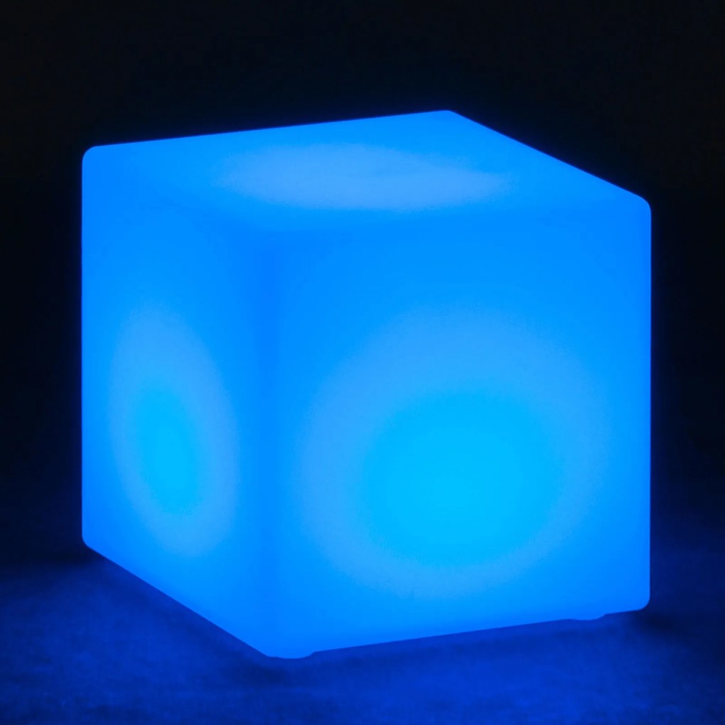 LED svítící taburet, 30 x 30 x 30 cm