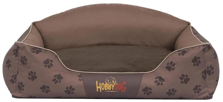 Hobby Dog Pelíšek pro psa &quot;EXCLUSIVE ROYAL&quot; - hnědá koruna Velikost: L 65x50 cm
