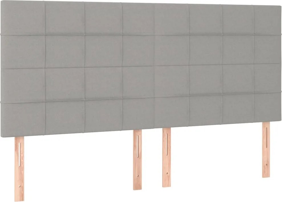 Box spring postel s matrací světle šedá 160 x 200 cm textil 3137165