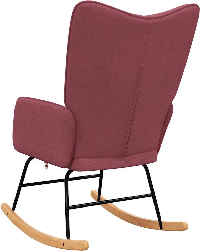 Houpací křeslo vínové textil 328015