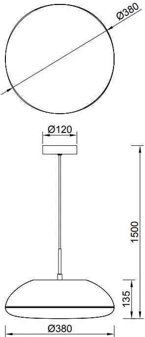 Mantra Kazz, zlaté závěsné svítidlo 4xE27, průměr 38cm