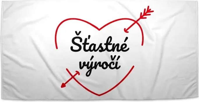 Sablio Ručník Šťastné výročí - 70x140 cm