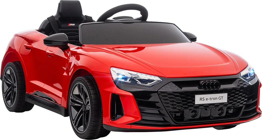 HOMCOM Dětské elektrické auto 12V s dálkovým ovládáním 2.4 GHz, 2 motory, auto pro děti se 4 odpruženými koly, klaksonem, světlomety, muzikou, jemným