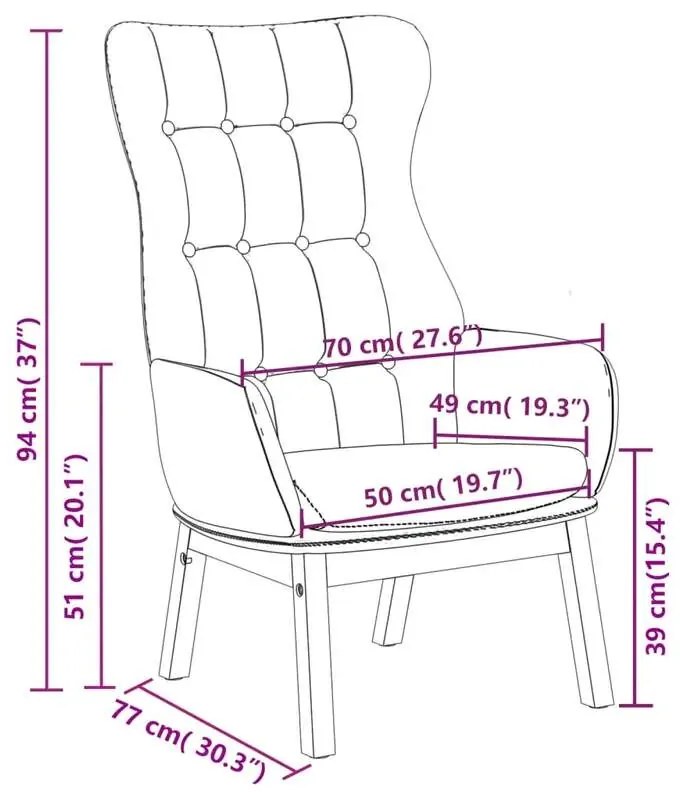 Křeslo relaxační, nohy tmavé, látka šedá, NoBi KAPY