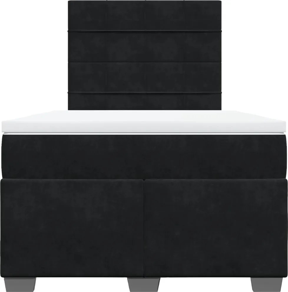 Box spring postel s matrací černá 120 x 200 cm samet 3293184