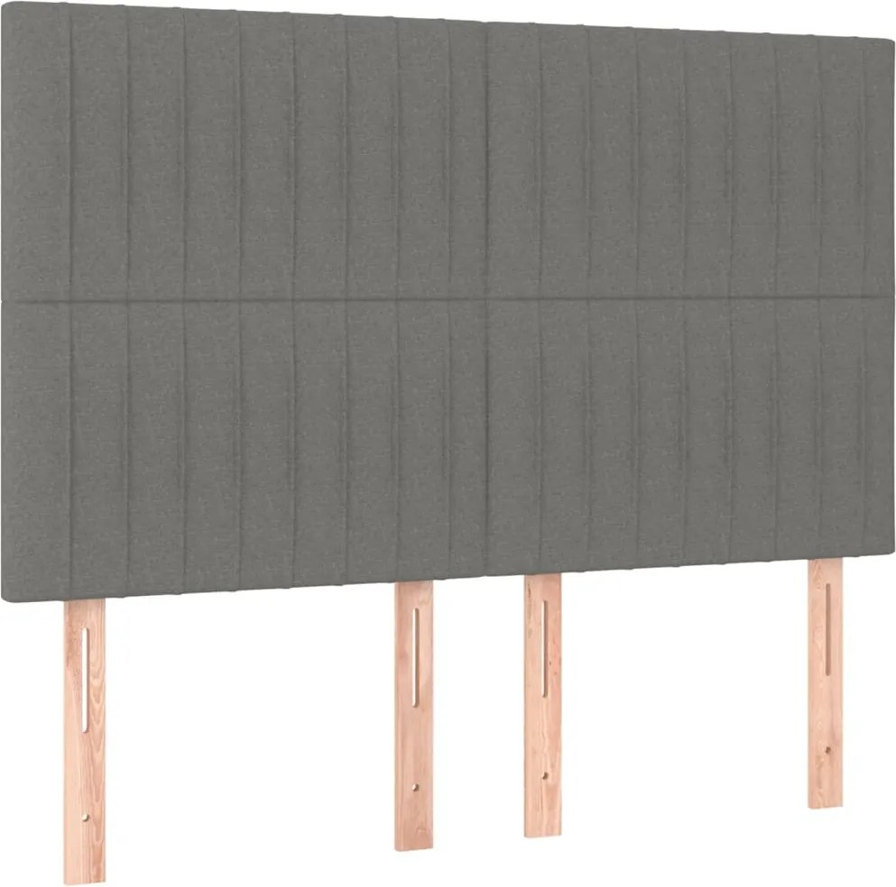 Box spring postel s matrací tmavě šedá 140x200 cm textil 3136758