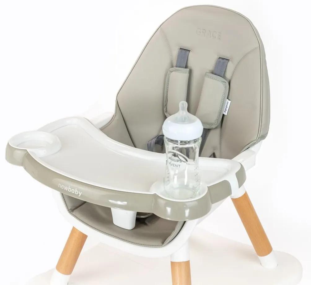 NEW BABY Jídelní židlička 3v1 New Baby Grace Beige