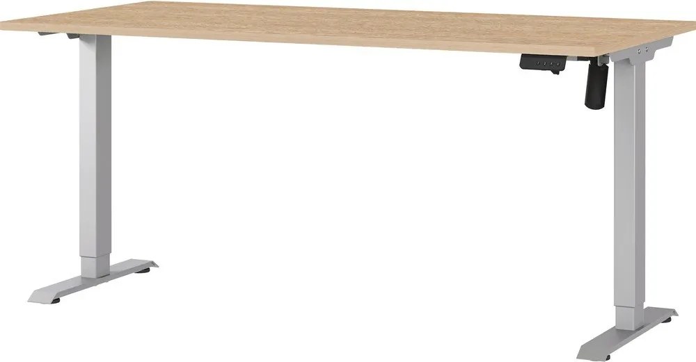 Polohovací pracovní stůl s elektricky nastavitelnou výškou s deskou v dubovém dekoru 80x160 cm Boras – Germania