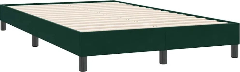 Postel Box Spring bez matrace tmavě zelená 120x220 cm samet 3315870