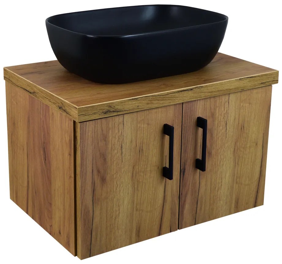 Comodo Koupelnová skříňka pod deskové umyvadlo Agria II GO 60-HD - zlatý dub/zlatý dub