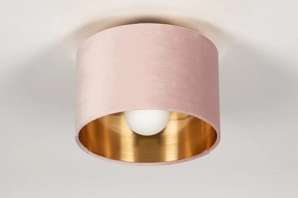 Stropní designové svítidlo Wildmore Pink and Gold 25