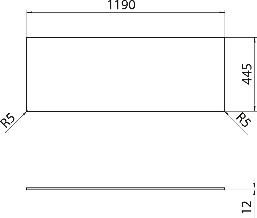Sapho Odetta deska 119 x 44 cm bílá DTR119-0101