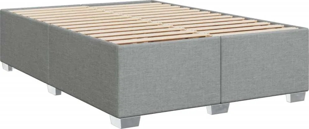 vidaXL Box spring postel s matrací 140x200 cm textil [3285137] Barva: krémová