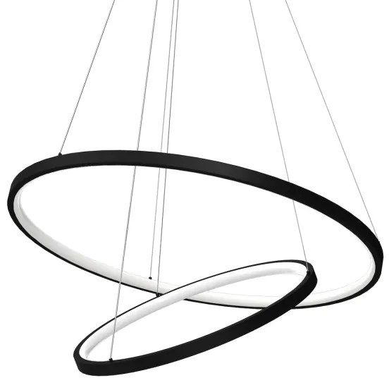 LED Lustr na lanku HOOP LED/51W/230V pr. 60 cm 4000K černá