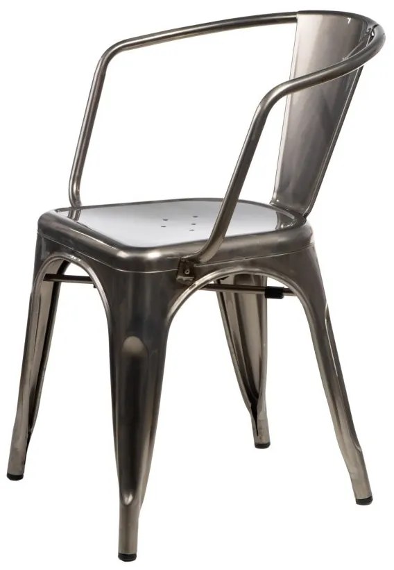 Culty Jídelní židle Tolix 45 s područkami, metalická
