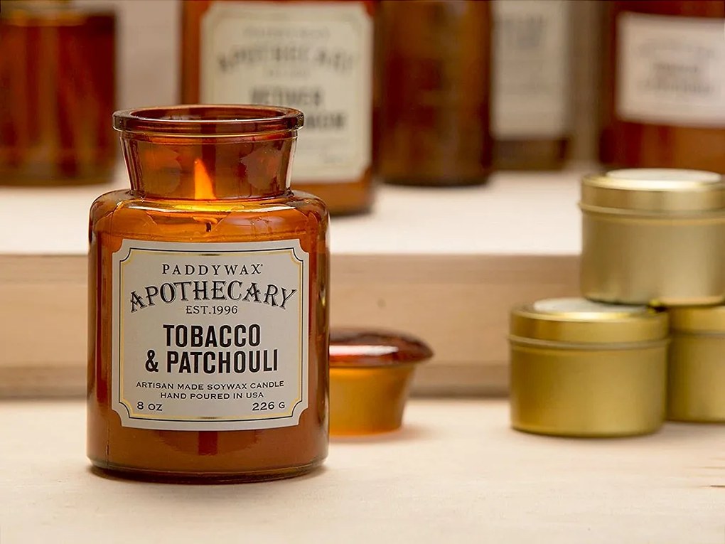 Paddywax – Apothecary vonná svíčka Tobacco & Patchouli (Tabák a pačuli), 226 g