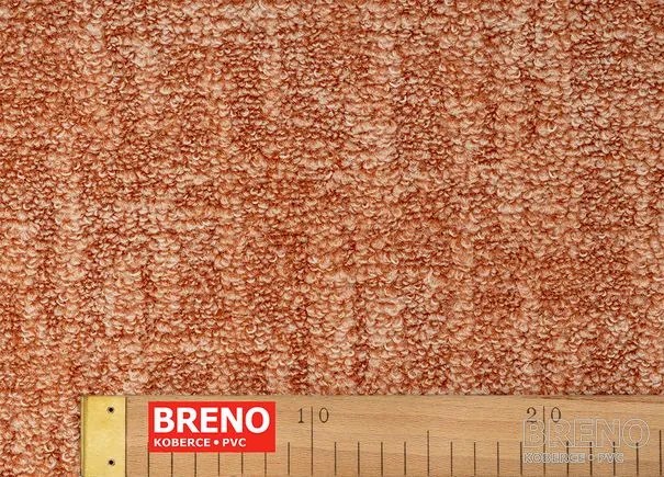 Breno Metrážový koberec RIFF 64 oranžový, šíře 500 cm, Oranžová