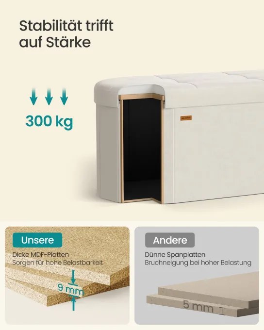 Taburetka s víkem LSF297LH01 krémová