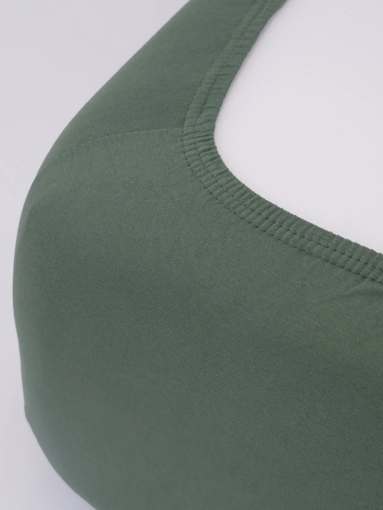 MK Lůžkoviny Jersey prostěradlo Classic 200 × 200 cm - olivová