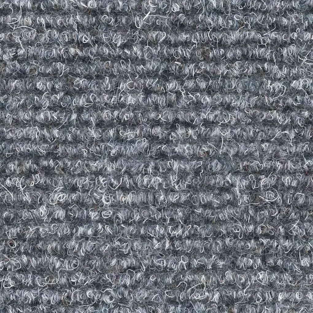 Schodové rohože samolepicí 15 ks 56 x 17 x 3 cm světle šedé půlkulaté 132693